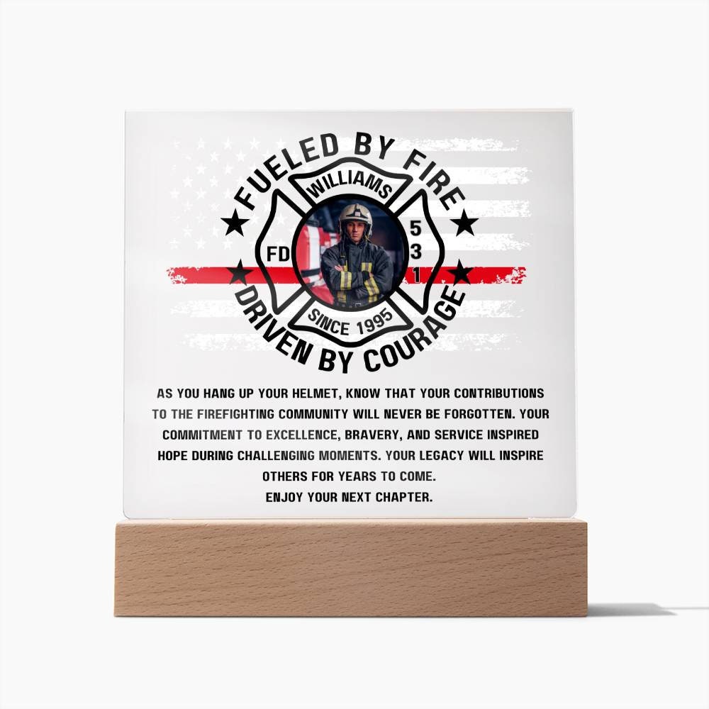 Personalized Firefighter Gift | Firefighter Retirement Plaque Gift ...