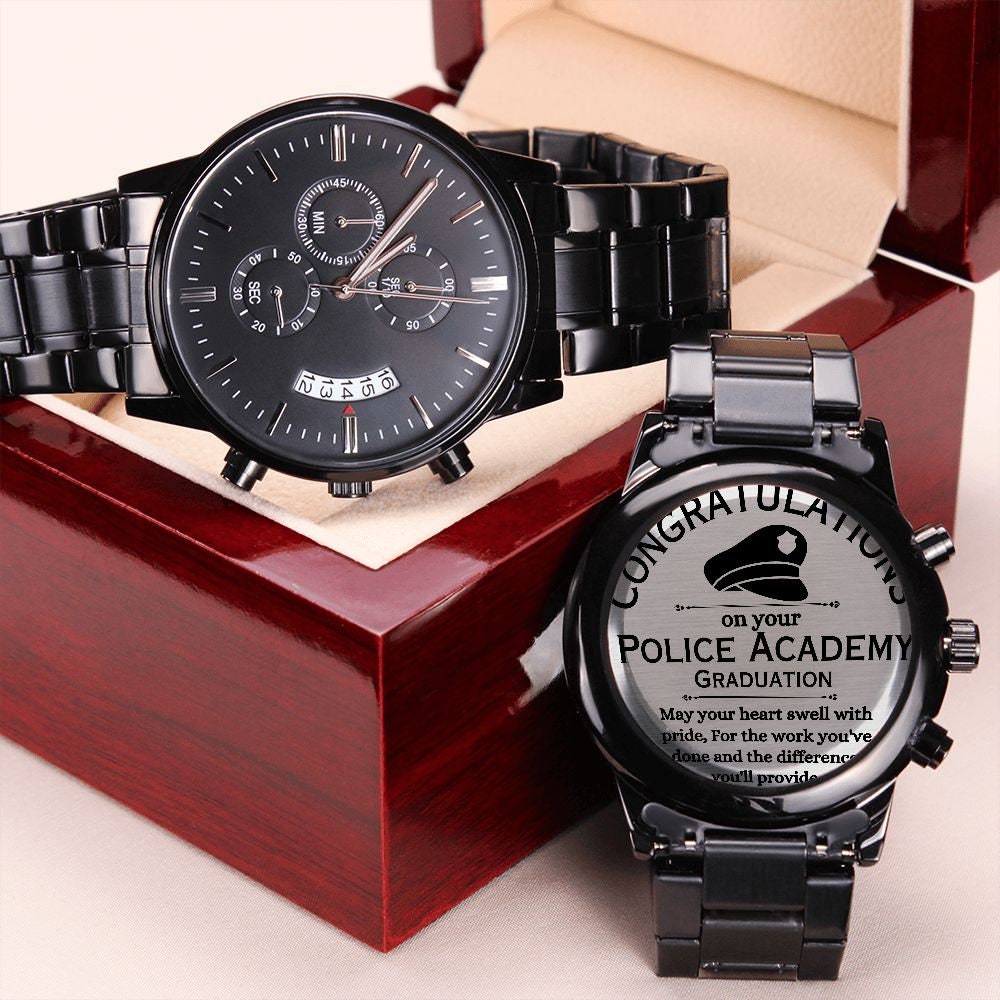Engraved Police Academy Graduation Gift Watch | Present for Him ...