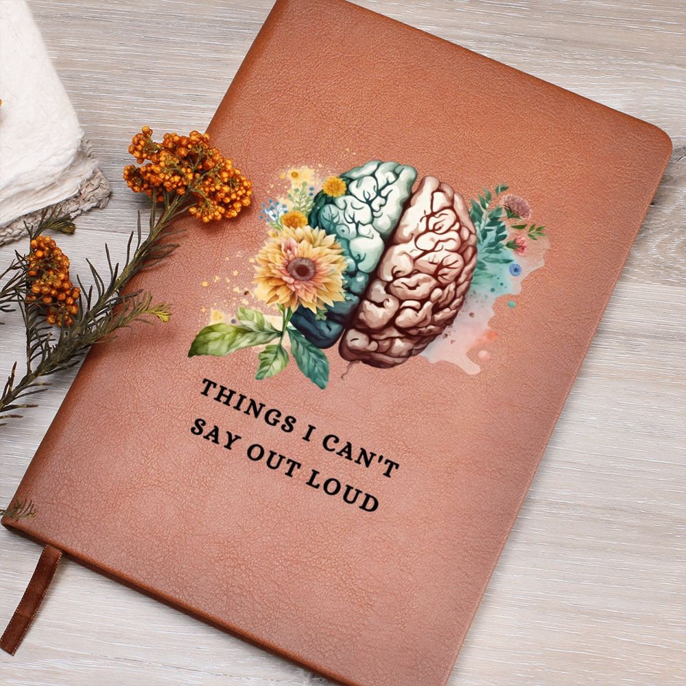 Mental Health Leather Journal, Things I Can't Say Out Loud Journal ...