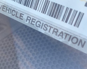 Fake Registration Sticker - Etsy