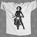 Girl Biker Afro Svg, Lady Rider Clipart, Motorbike Black Woman Stencil ...