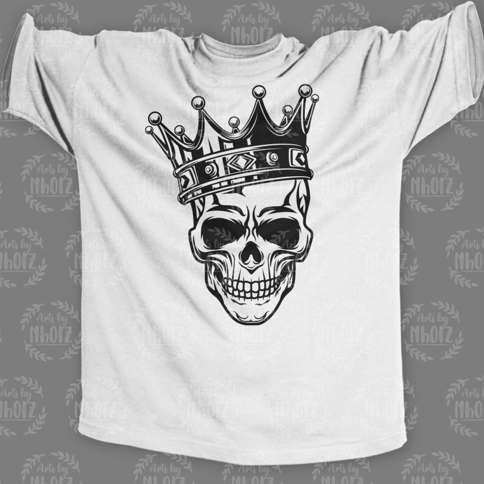 King Skull Crown Svg, Skeleton Leader Clipart, Royal Highness Cut File ...