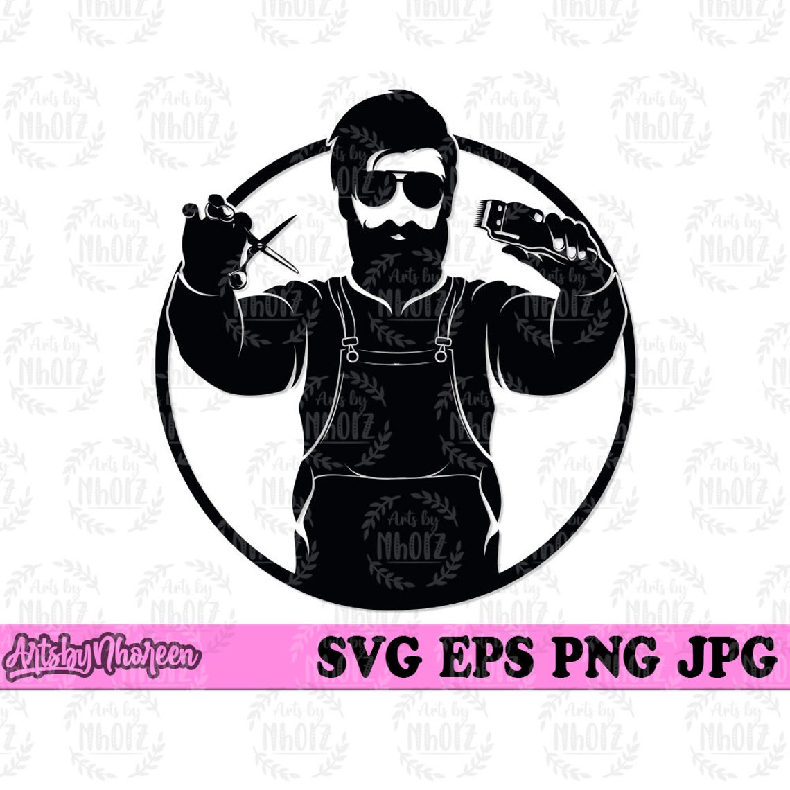 Barber Man Svg Barbershop Clipart Barber Dad Gift Idea - Etsy