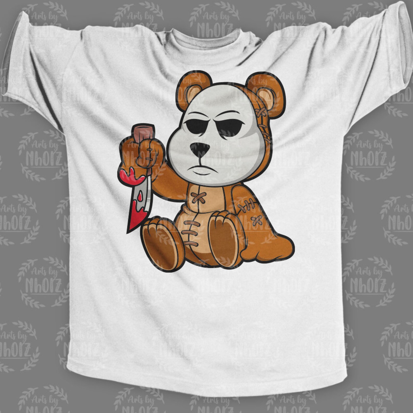 Scary Teddy Killer Svg Teddy Bear With Knife Clipart Scary - Etsy