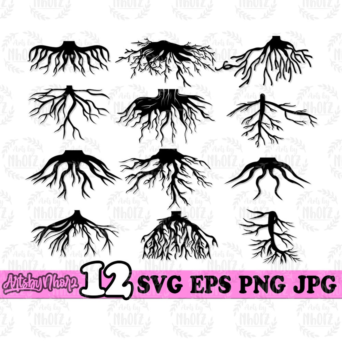 12 Tree Roots Bundle Svg Roots Svg Tree Roots Png Roots - Etsy