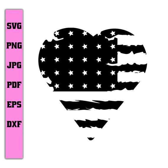 USA Flag Heart Design Svg Usa Flag Svg Heart Usa Svg Cut - Etsy