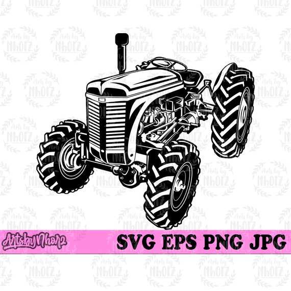 Tractor Illustration Svg Farm Tractor Svg Farm Life Svg - Etsy