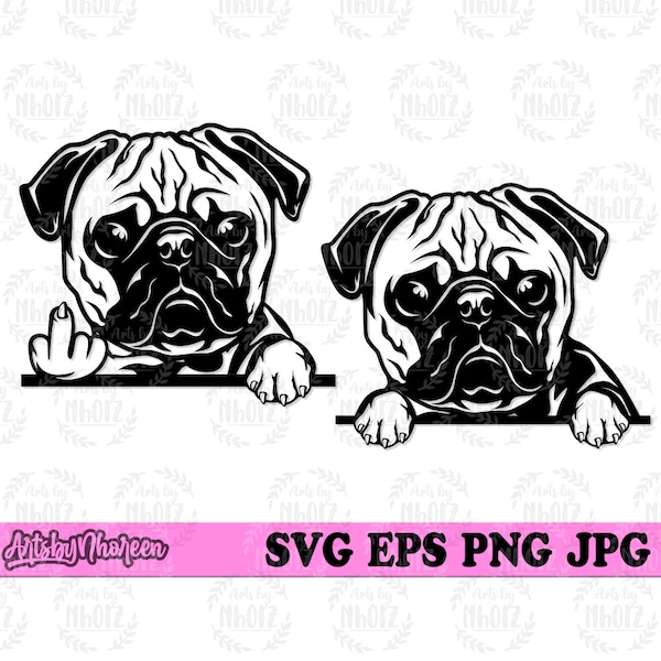 Pug Svg - Etsy