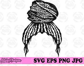 Braided Hair Svg - Etsy