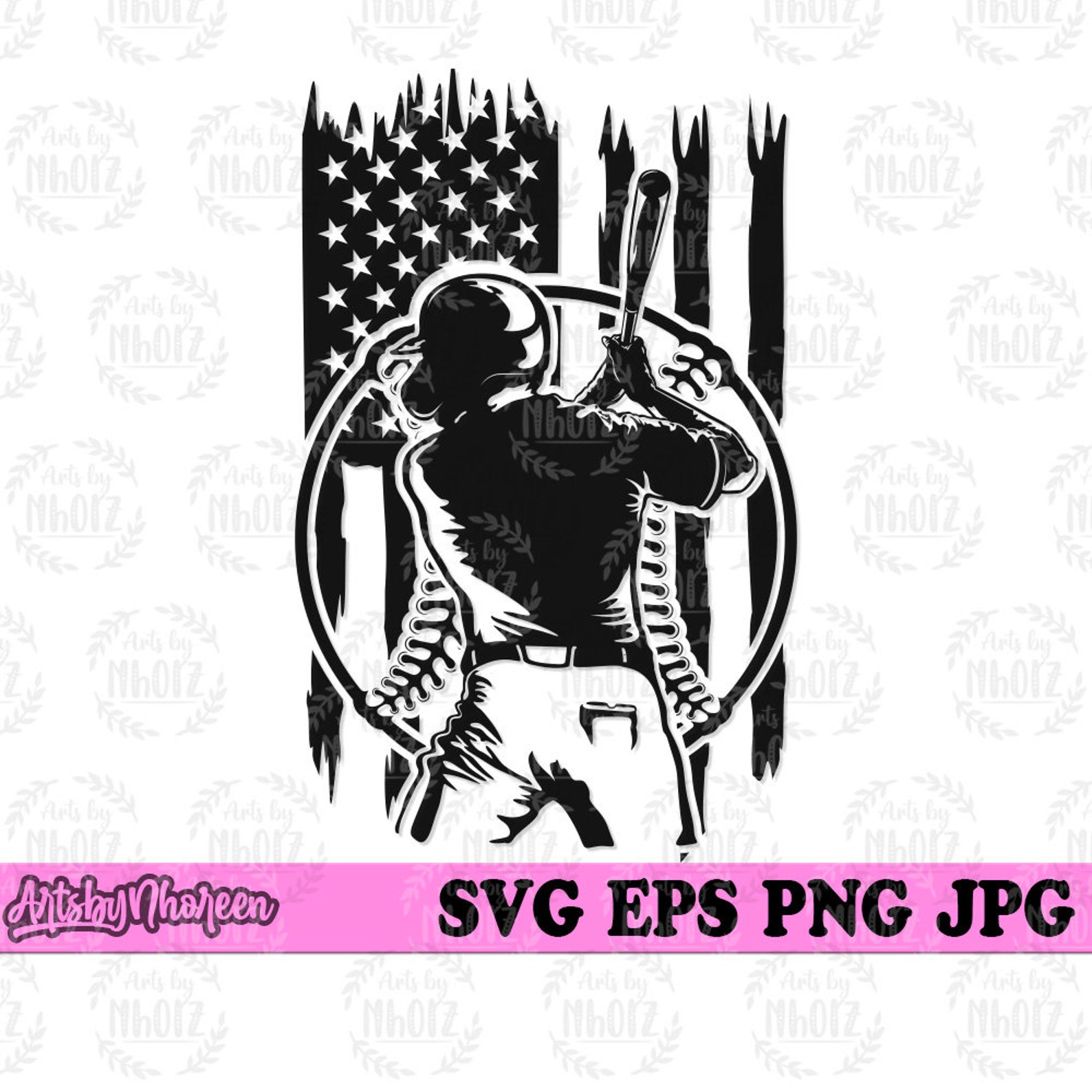 US Baseball Player Svg Batter Dad Cut File Baseball Batting - Etsy