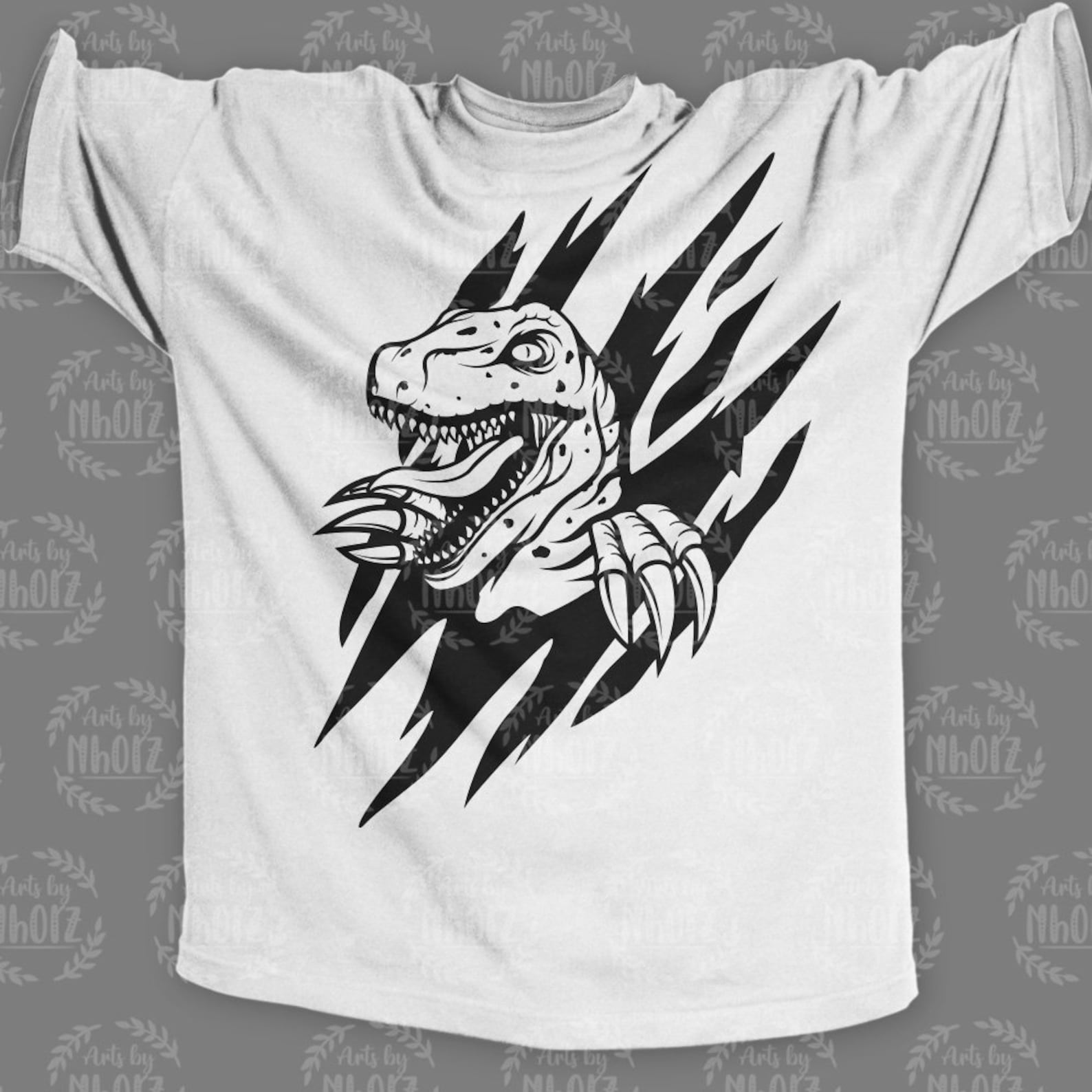 Raptor Dino Scratch Svg, Dinosaur Clipart, Beast Animal Creature Dxf ...