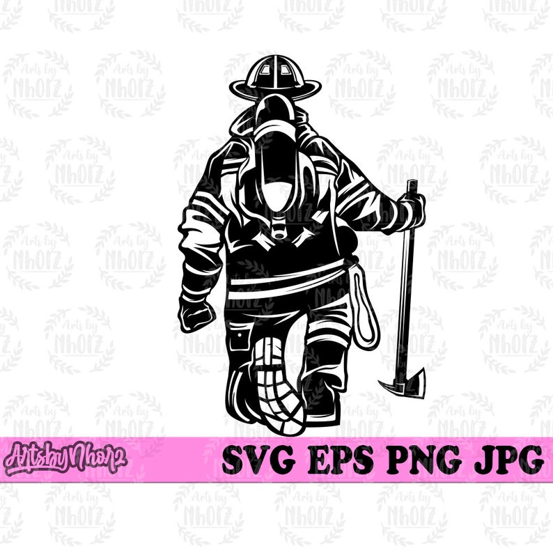 Fire Fighter Svg Fire Fighter Clipart Firefighter Png - Etsy