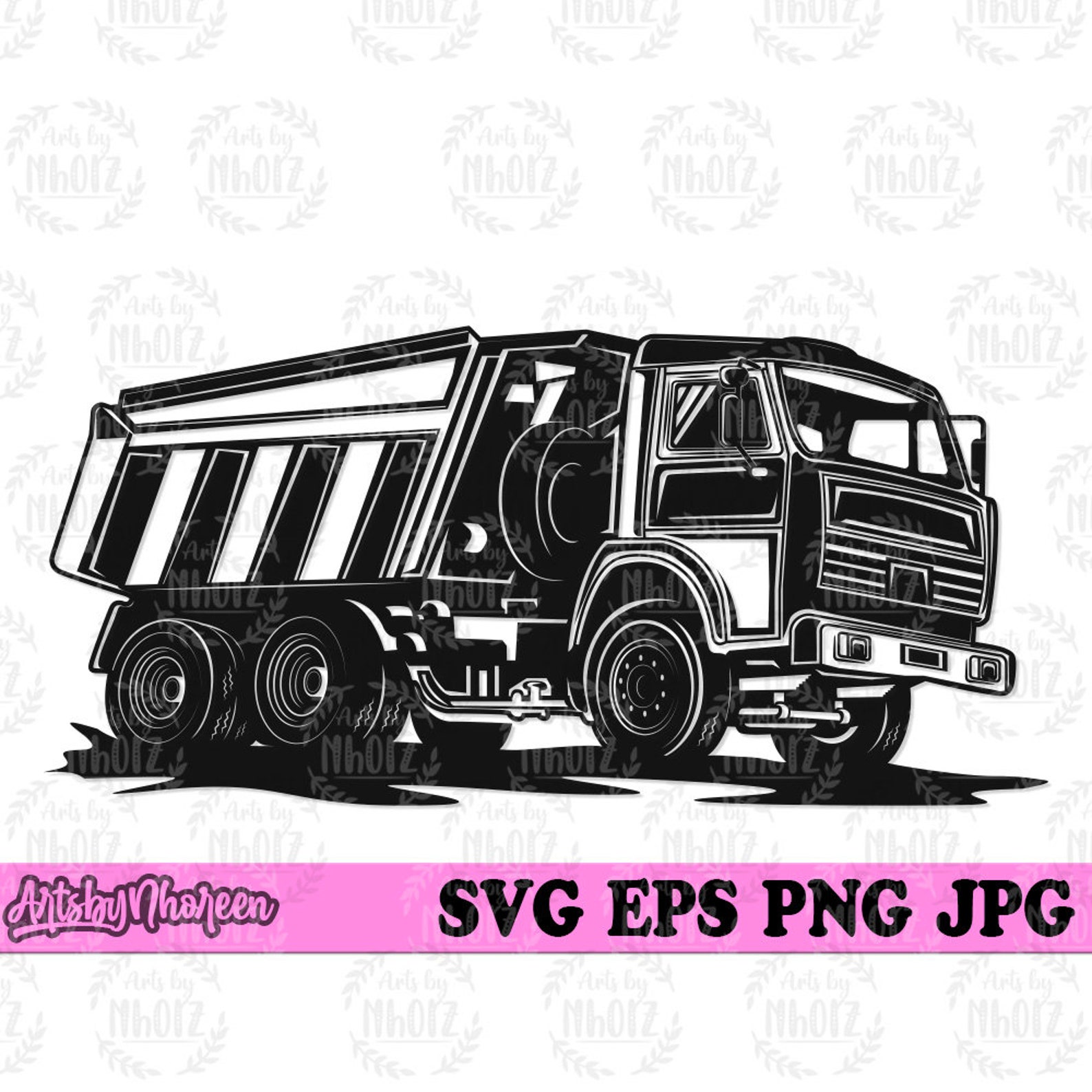 Dump Truck Svg | Construction Clipart | Contractor Cut File | Skilled ...