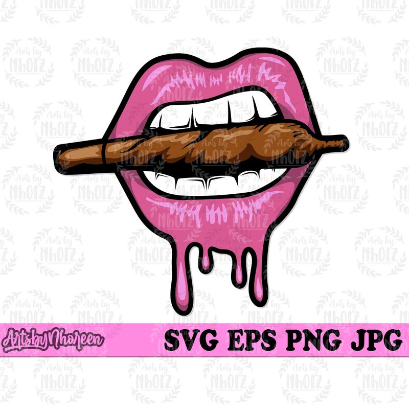 Sexy Weed Lips Svg - Etsy