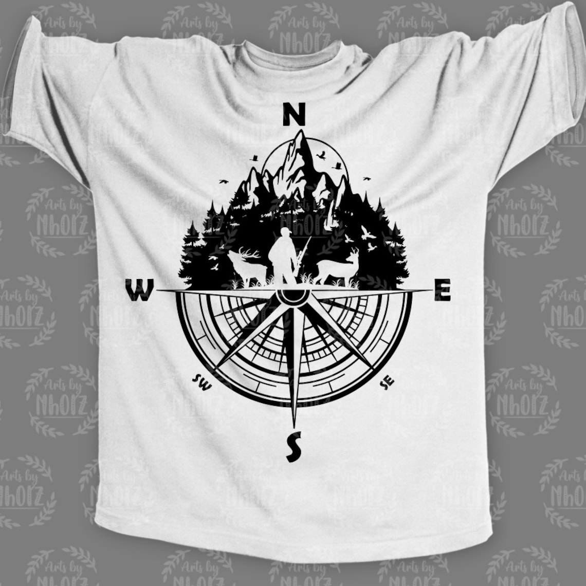 Outdoor Hunting Compass Svg Compass Clipart Compass Cutfile - Etsy
