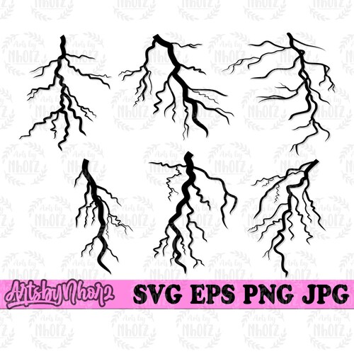 6 Lightnings Bundle Svg Files Lighting Svg Bundle Svg - Etsy