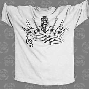 Musician Rockers Jpeg Svg, Rock Band T-shirt Design Png, Music Record ...