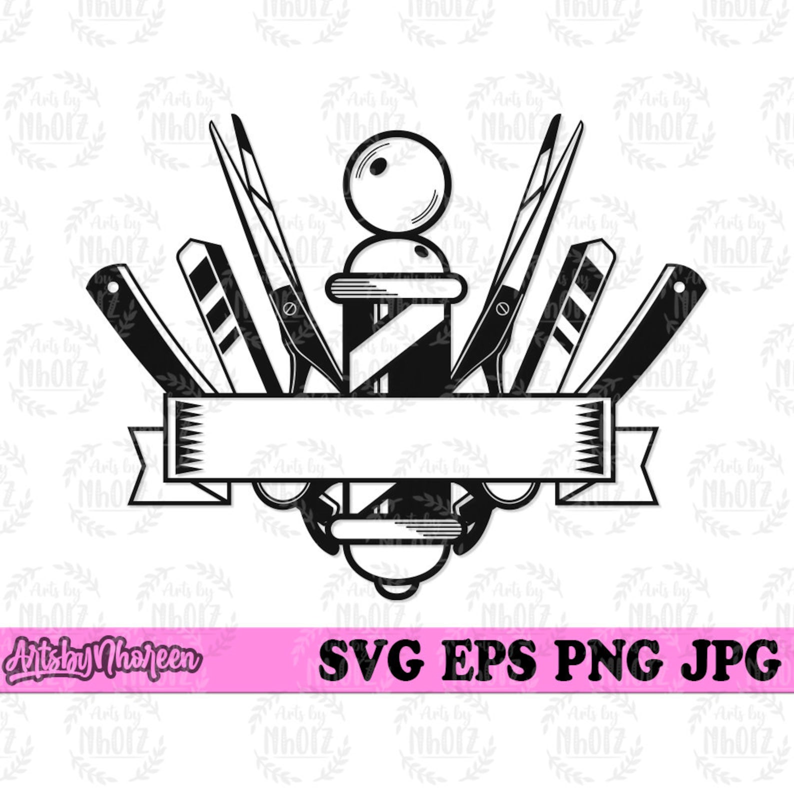 Barber Tools Svg Barbershop Clipart Barbers Pole Signage - Etsy