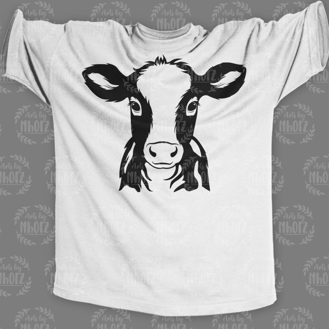 Cute Calf Svg Floral Cow Head Svg Cow Clipart Baby Animal - Etsy