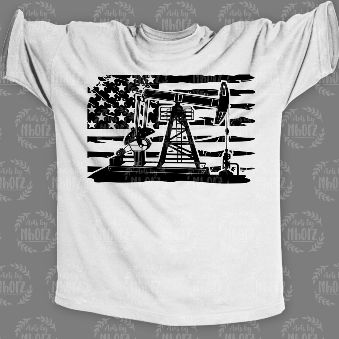 US Flag Oil Rig Svg, Oil Rig Cutfile, US Oil Rig Png, Oil Rig Clipart ...