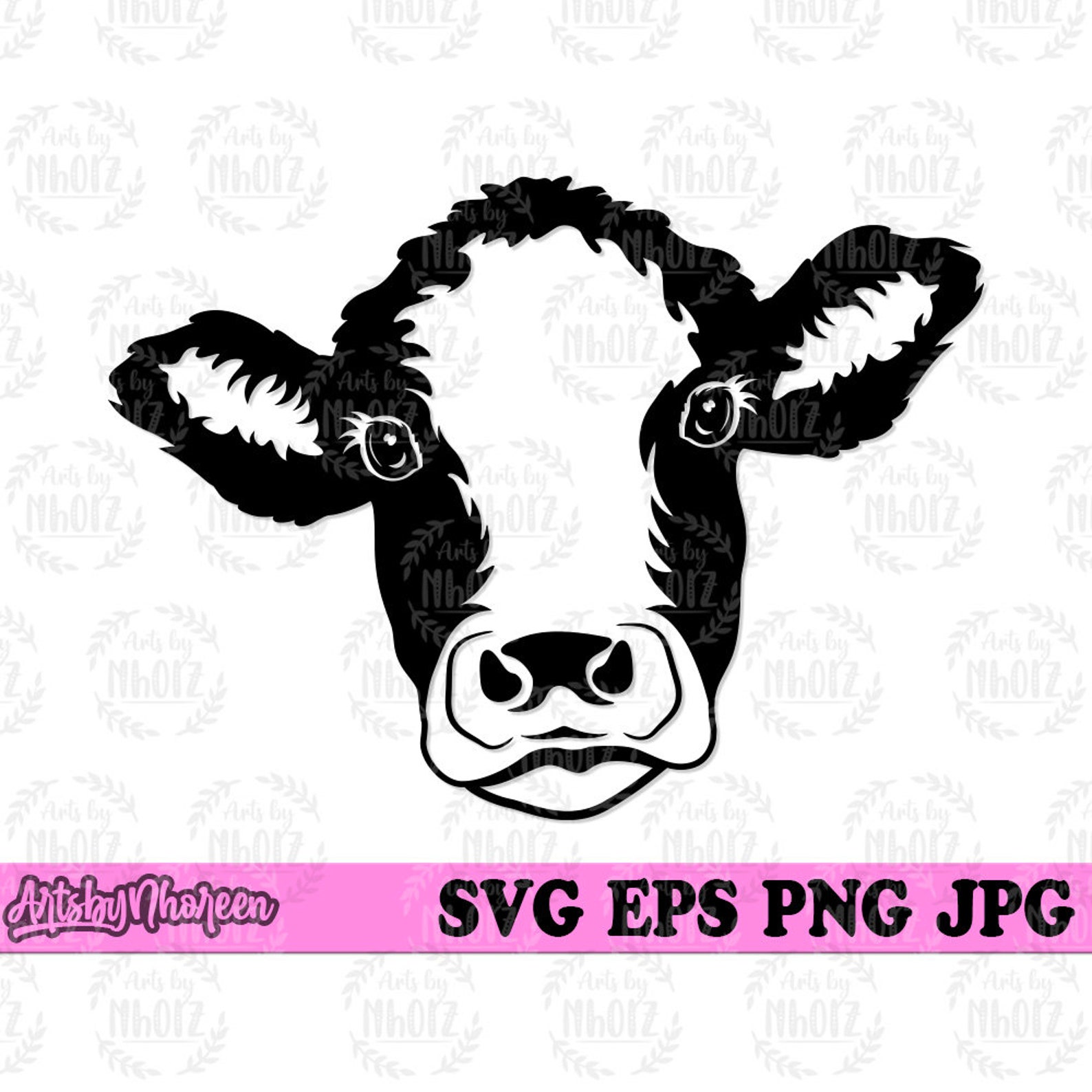 Cute Baby Cow Svg Calf Cut File Farm Animal Clipart Cows | Etsy