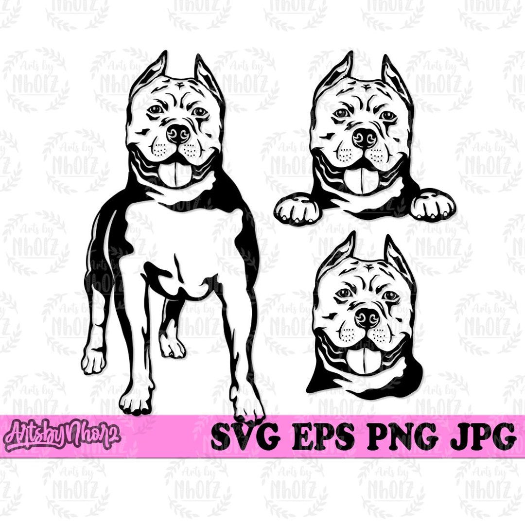 Pitbull SVG Bundle, Pitbull Svg, Pitbull Clipart, Pitbull Cutfile ...