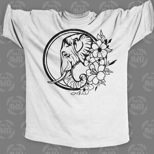 Floral Elephant Svg | Safari Animal Clipart | Wild Life Cut File ...