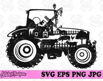 Tractor Scene Dxf - Etsy
