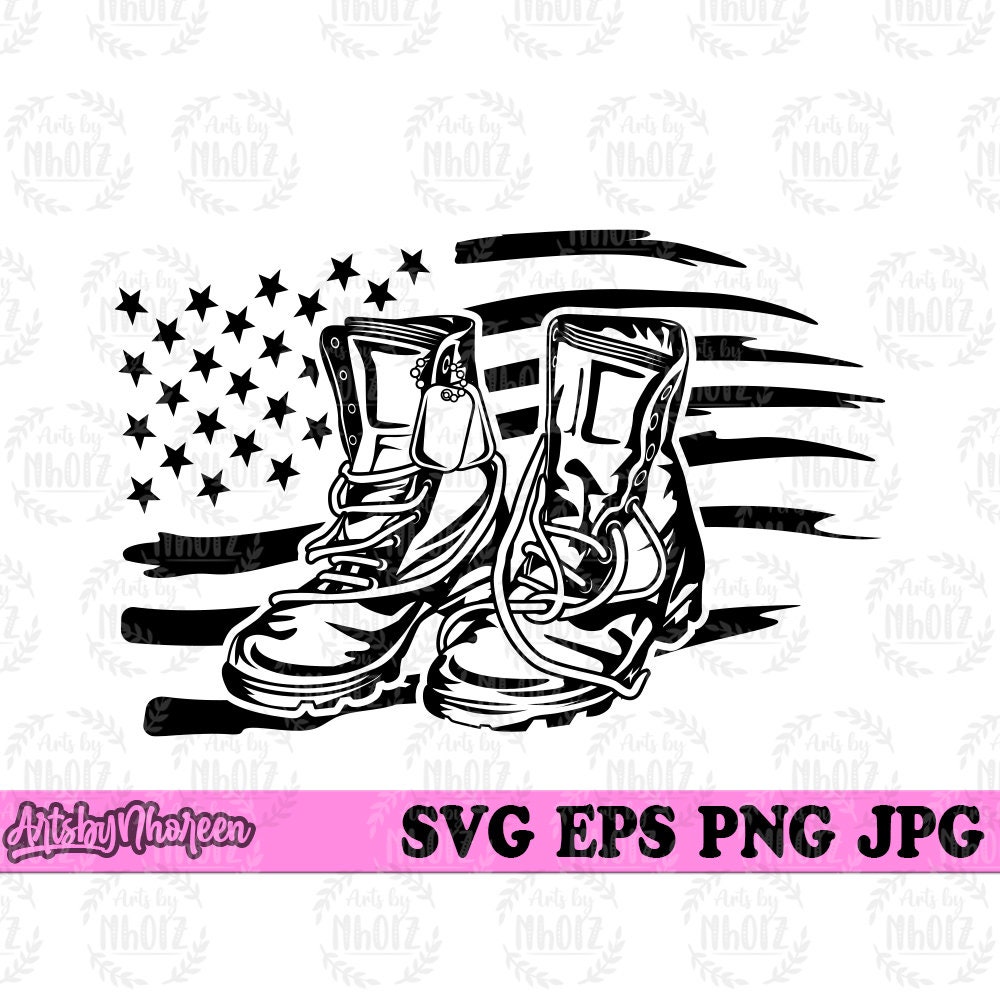 Combat Boot Outline Clip Art
