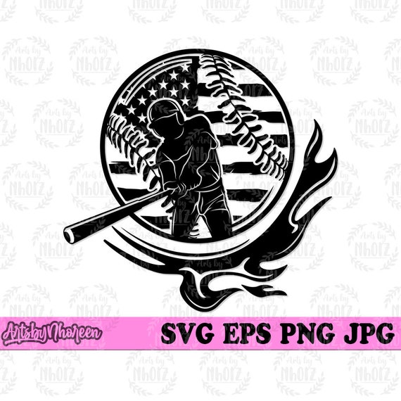 US Baseball Player Svg Pitcher Clipart Catcher Cut File - Etsy