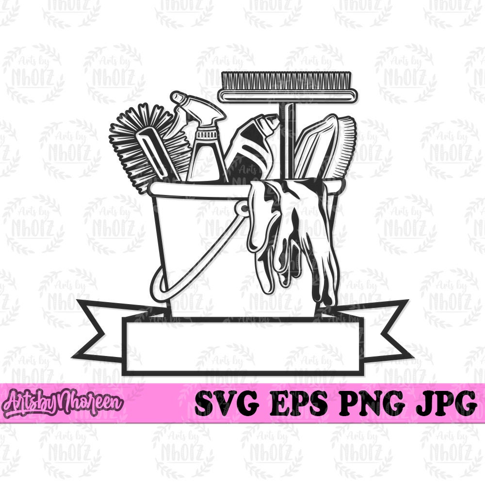 Cleaning Tools Svg | Housekeeping Mom Gift Idea | Cleaners Cut File ...
