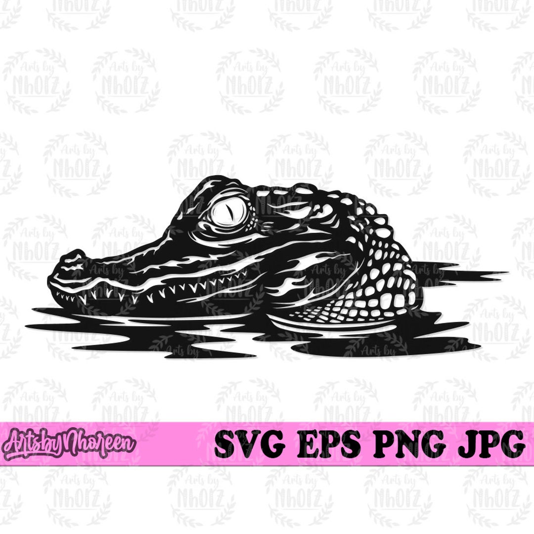 Alligator Peeking Svg | Alligator Clipart | Fresh Water Reptile Cut ...