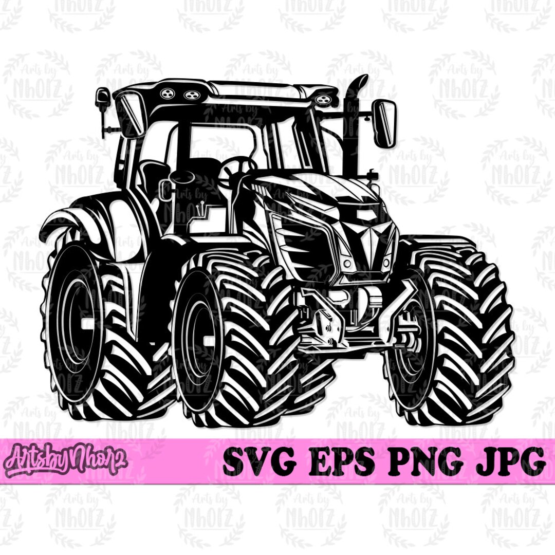 Tractor Illustration, Tractor Svg, Tractor Clipart, Tractor Cutfile ...