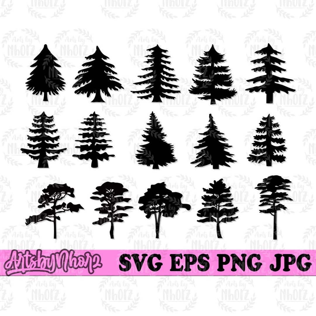 15 Trees Svg Bundle | Trees Svg | SVG Bundle Files | Trees Clipart ...