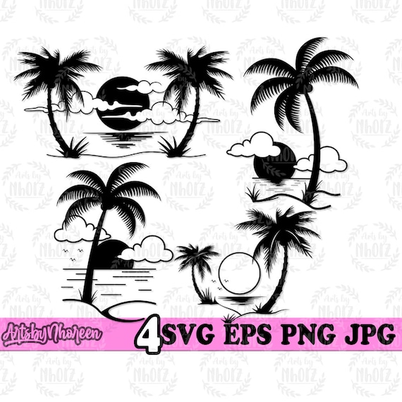 4 Island Vibe SVG Bundle Summer Vibes Clipart Beach Life - Etsy
