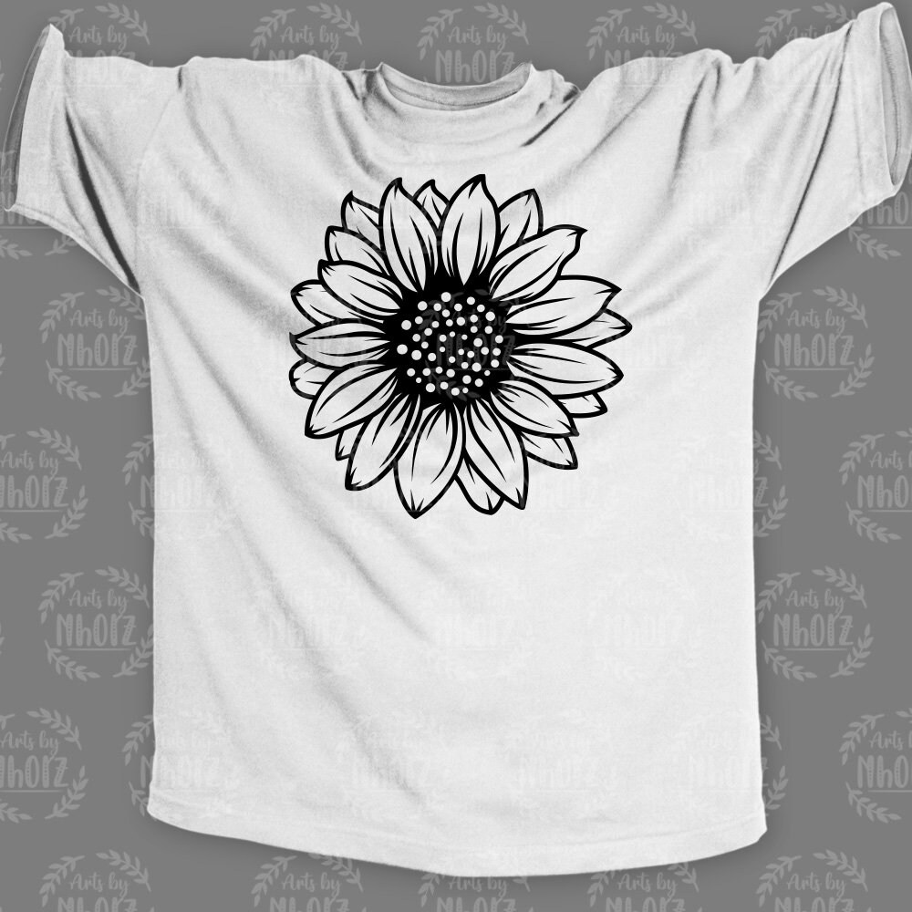 Sunflower Svg Floral Text Name Clipart Wedding Cut File - Etsy