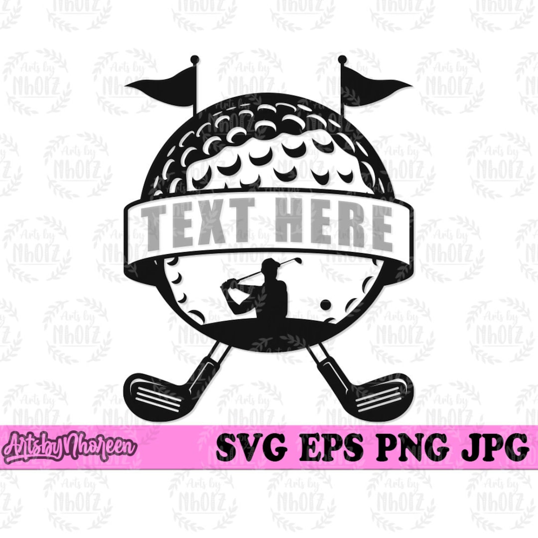 Golf Club Jpeg Svg, Golf Player Clipart, Ball Pin Stand Stencil, Golfer ...