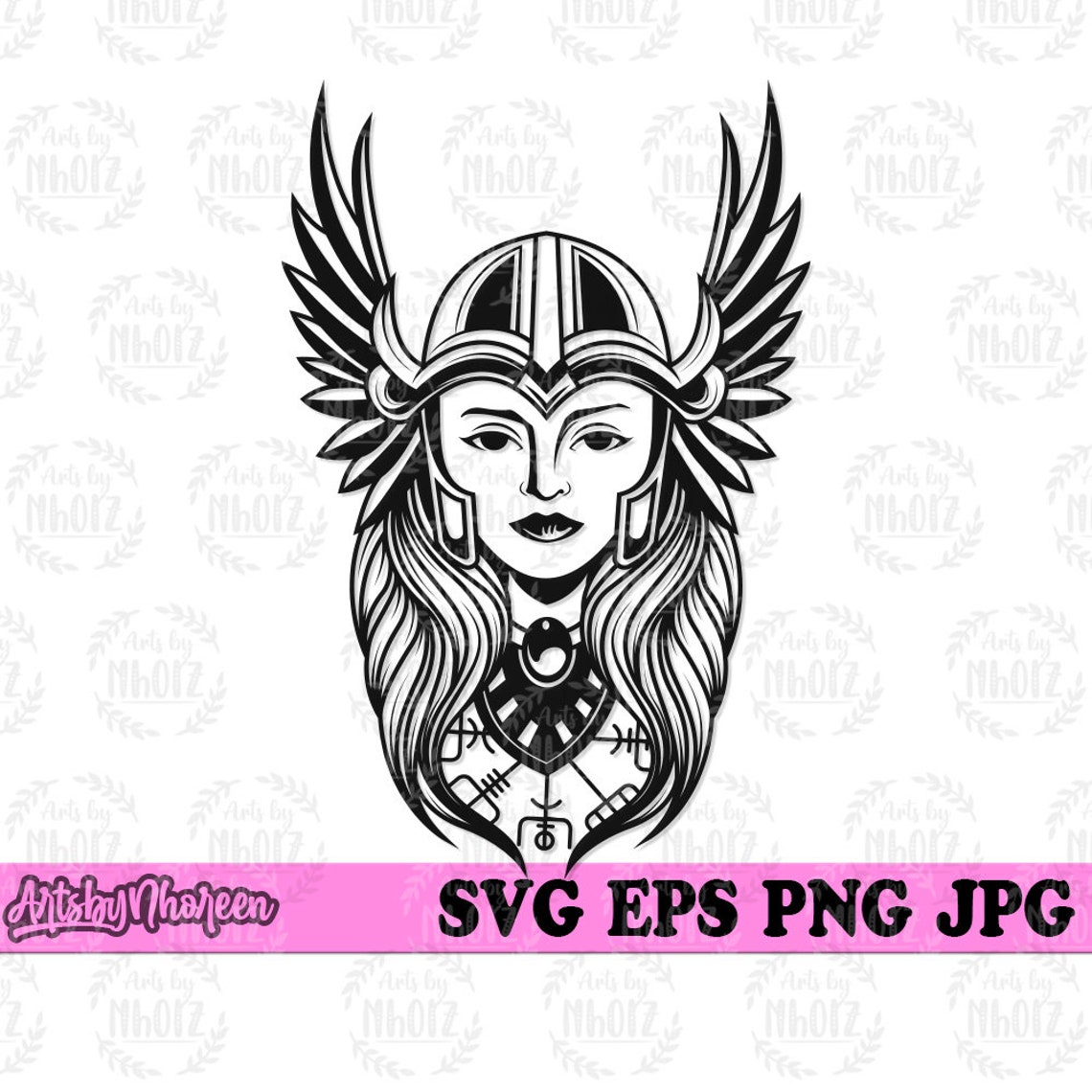 Valkyrie Viking Svg Lady Warrior Clipart Ancient Fighter Cut - Etsy