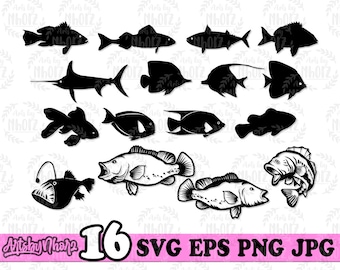 Fish Typography Word Art SVG Fish Shape Design Fish Art - Etsy