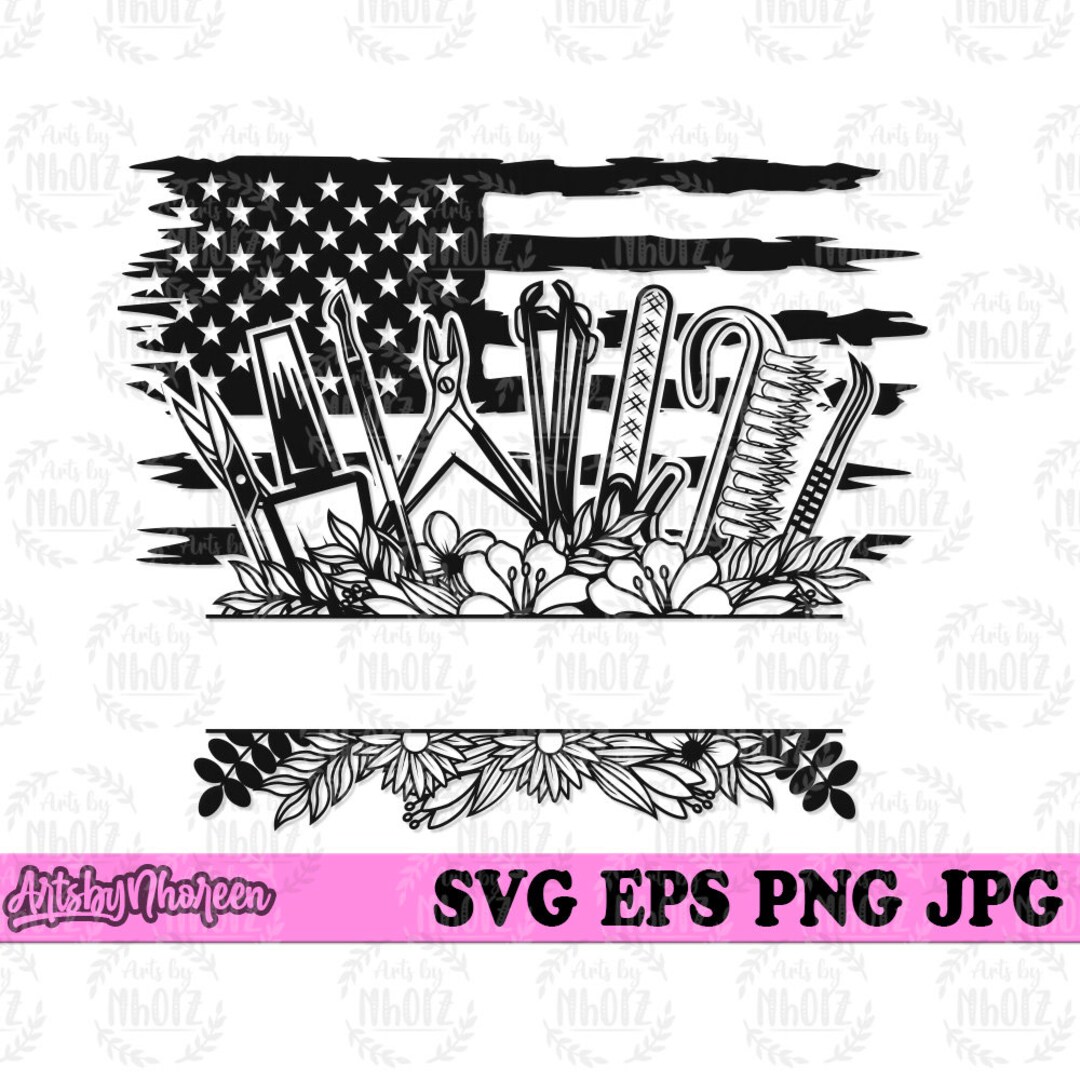 US Floral Manicurist Tools Svg | Nail Expert Cut File | Poly Nail Art ...