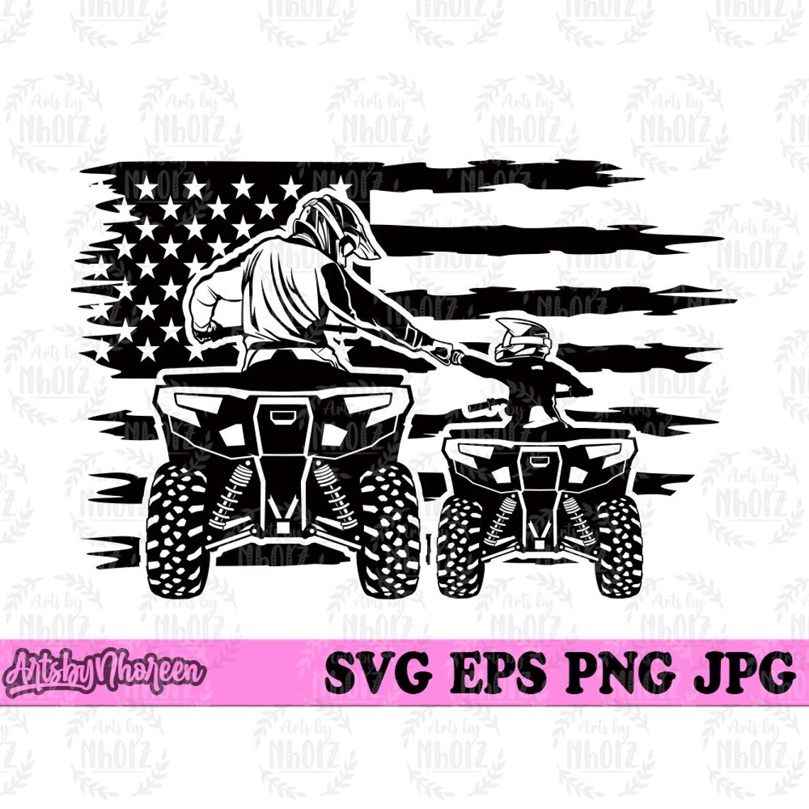 US Father and Son ATV Svg Atv Rid Svg Like Father Like Son - Etsy