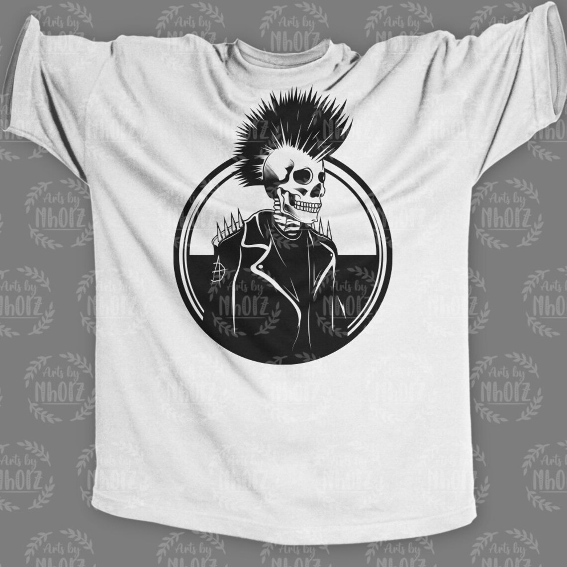 Mohawk Skull Punk Svg Rockers Clipart Rock Dad T-shirt - Etsy