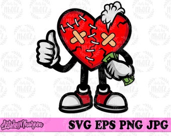 Gangster Heart Svg - Etsy