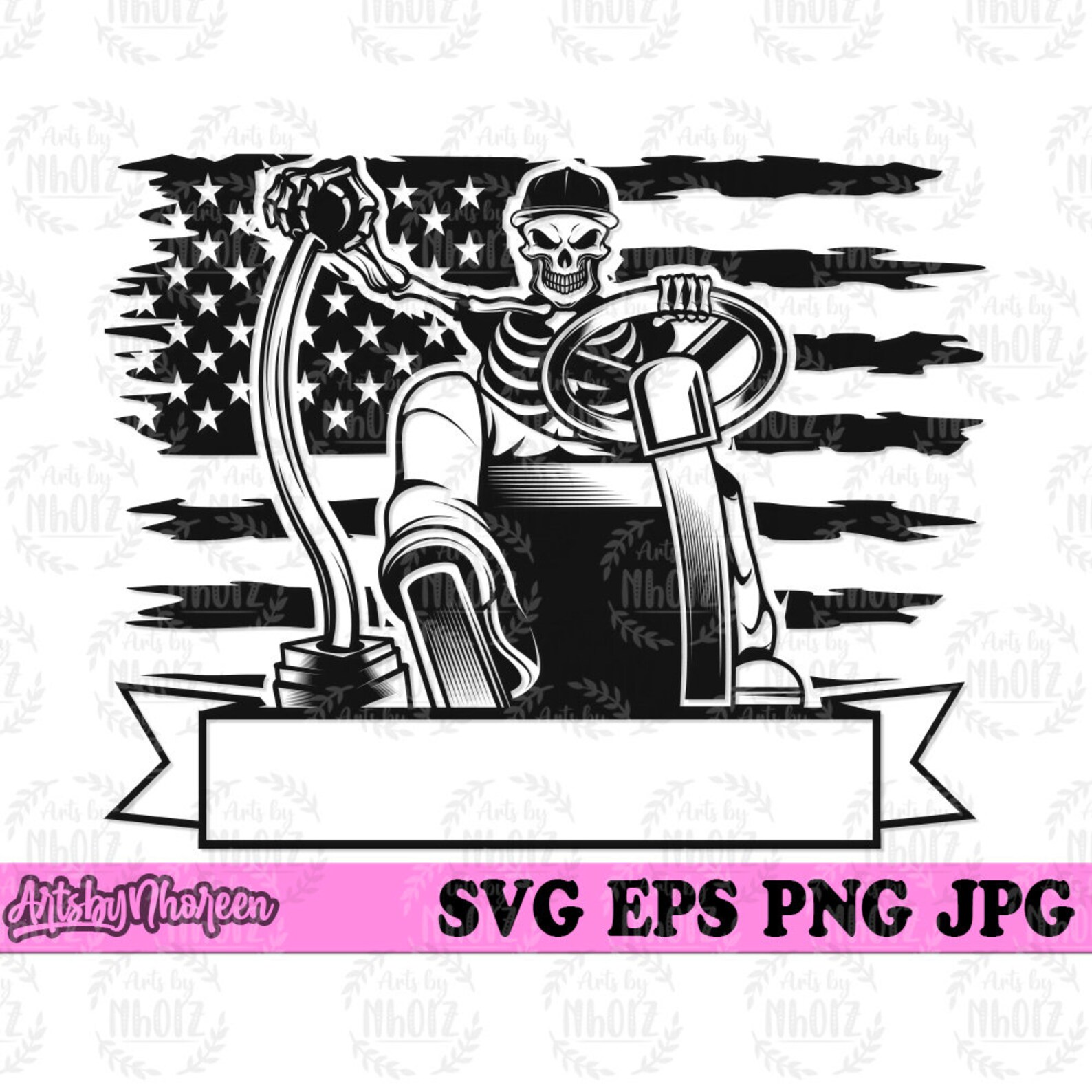 US Skull Driver Svg, Trucker Dad Gift Idea Stencil, Skilled Driver T ...
