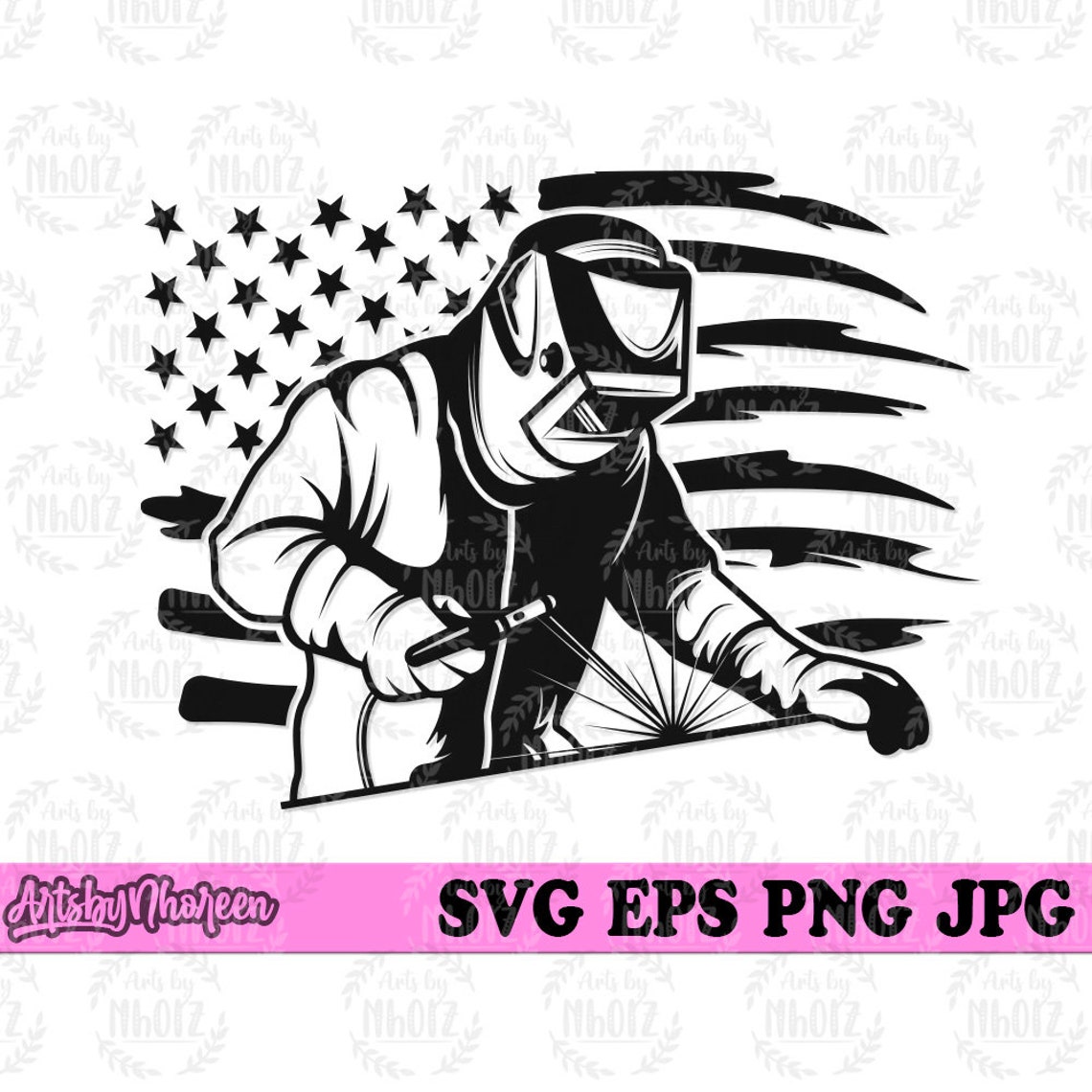 US Welder Svg Welder Dad Clipart US Welding Man Stencil - Etsy