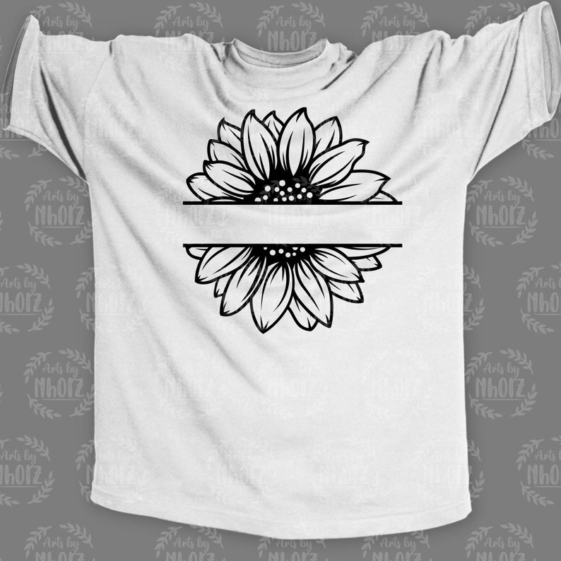 Sunflower Svg Floral Text Name Clipart Wedding Cut File - Etsy