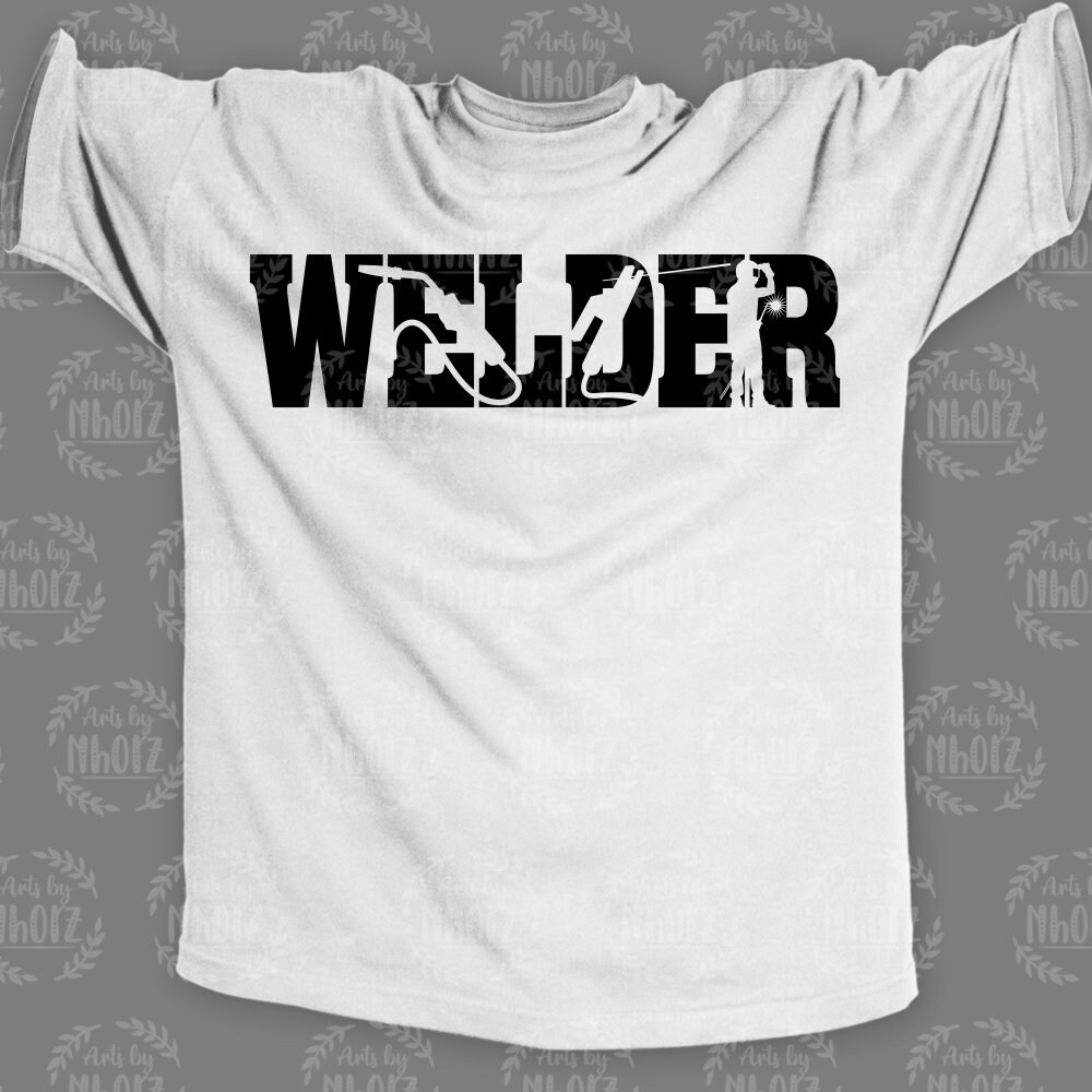 Welder Text Silhouette SVG Cutting File, Welding Clipart, Skilled ...