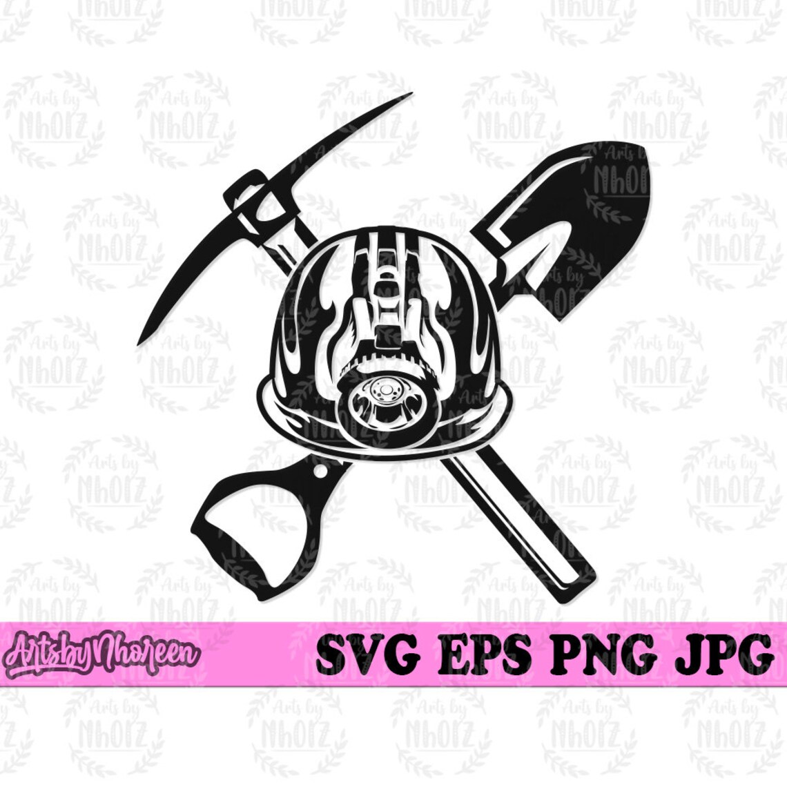 Mining Tools Svg, Miner Dad Clipart, Head Light Cut File, Miner T-shirt ...