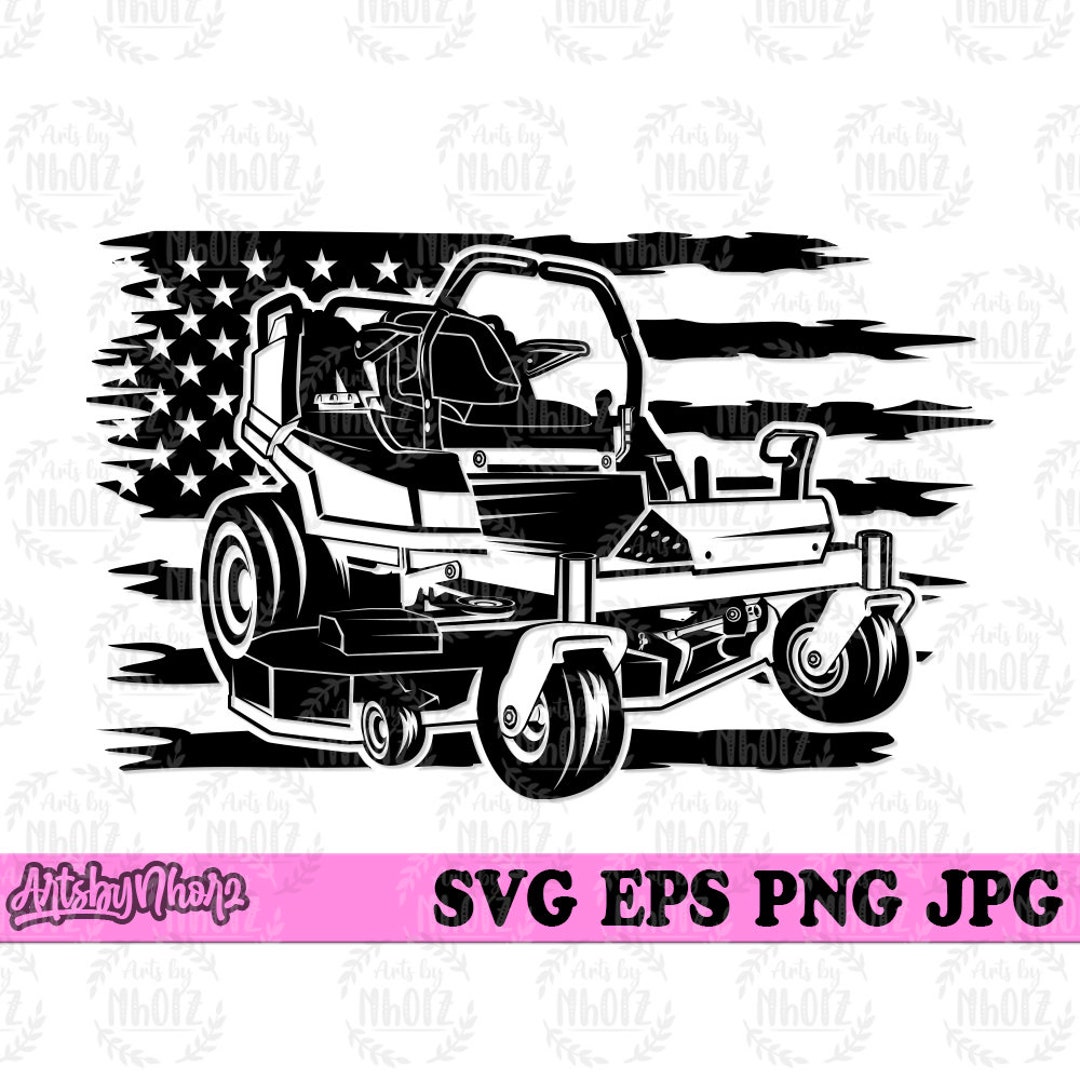 US Zero Turn Lawn Mower Svg, Zero Turn Svg, Lawn Mower Svg, Zero Turn ...