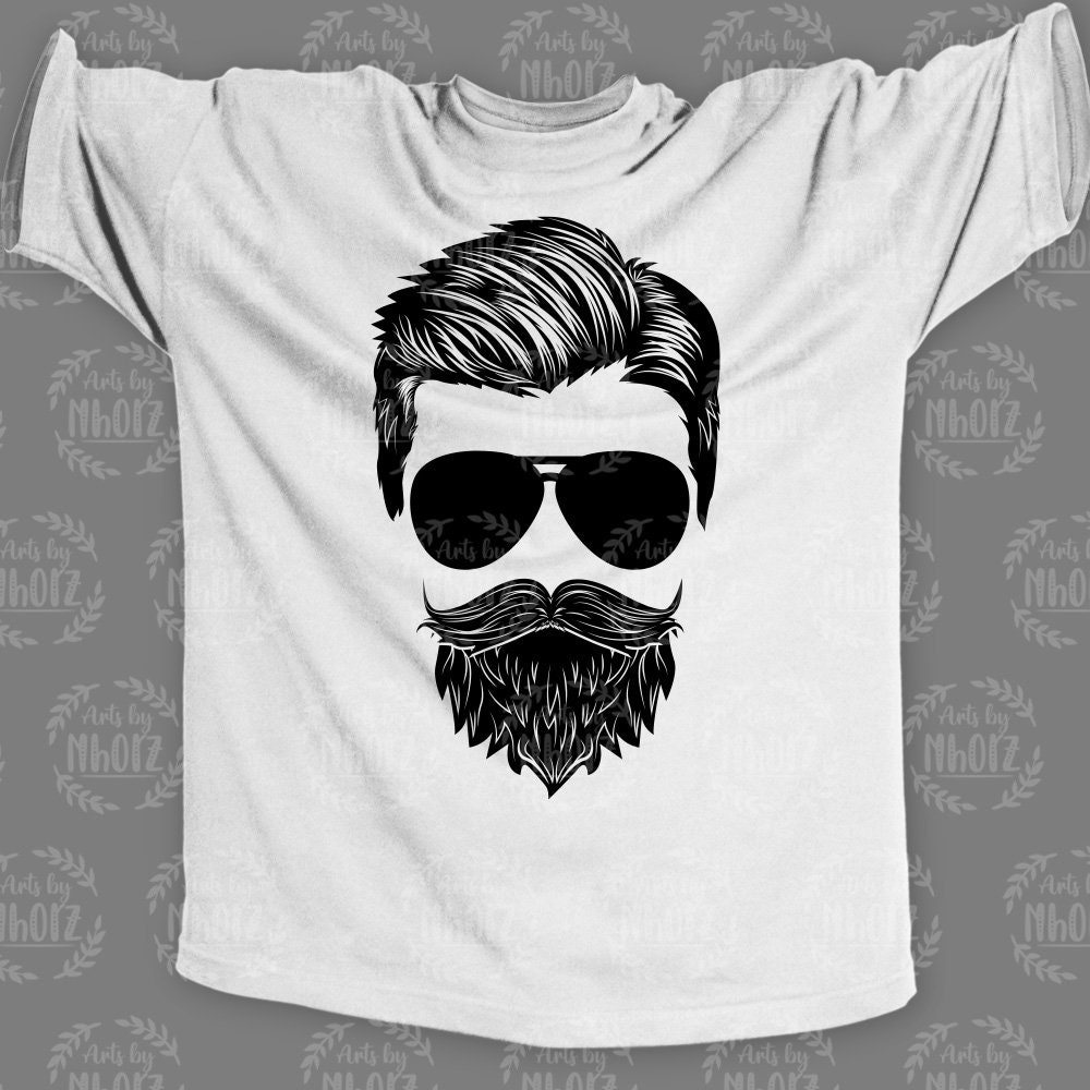 Dad Life Svg, Daddy’s Shirt Cut File, Beard Father Clipart, Man With ...